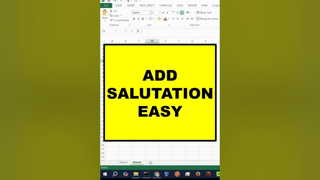 Add Salutation to Names in Excel #excel #tipsandtricks #exceltips #exceltricks #trending - YouTube
