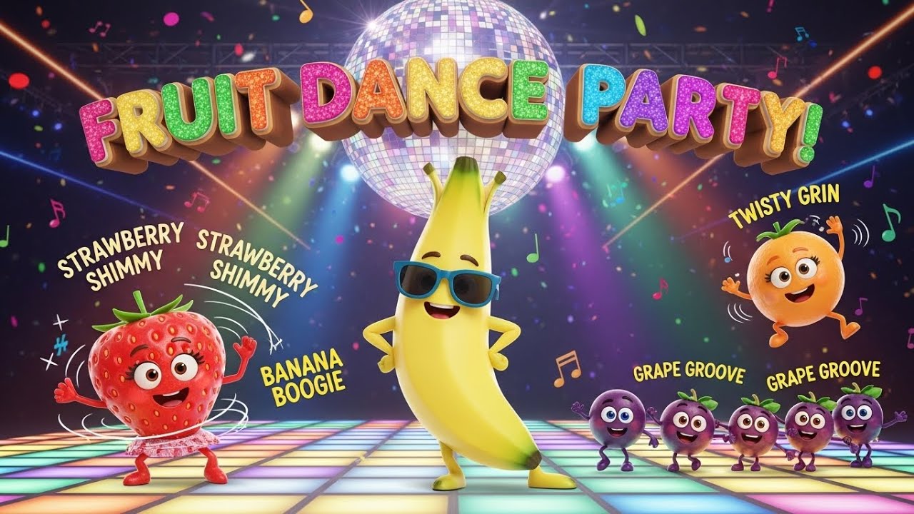 The Happy Fruit Dance Song! 🍌🍓 A Fun Party for Kids | Banana Boogie ...