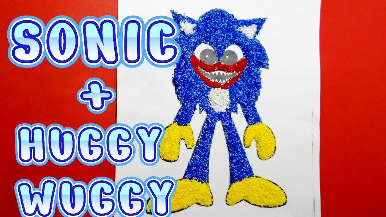 Sonic + Huggy Wuggy =? Sand Art. DIY projects. Animation - YouTube