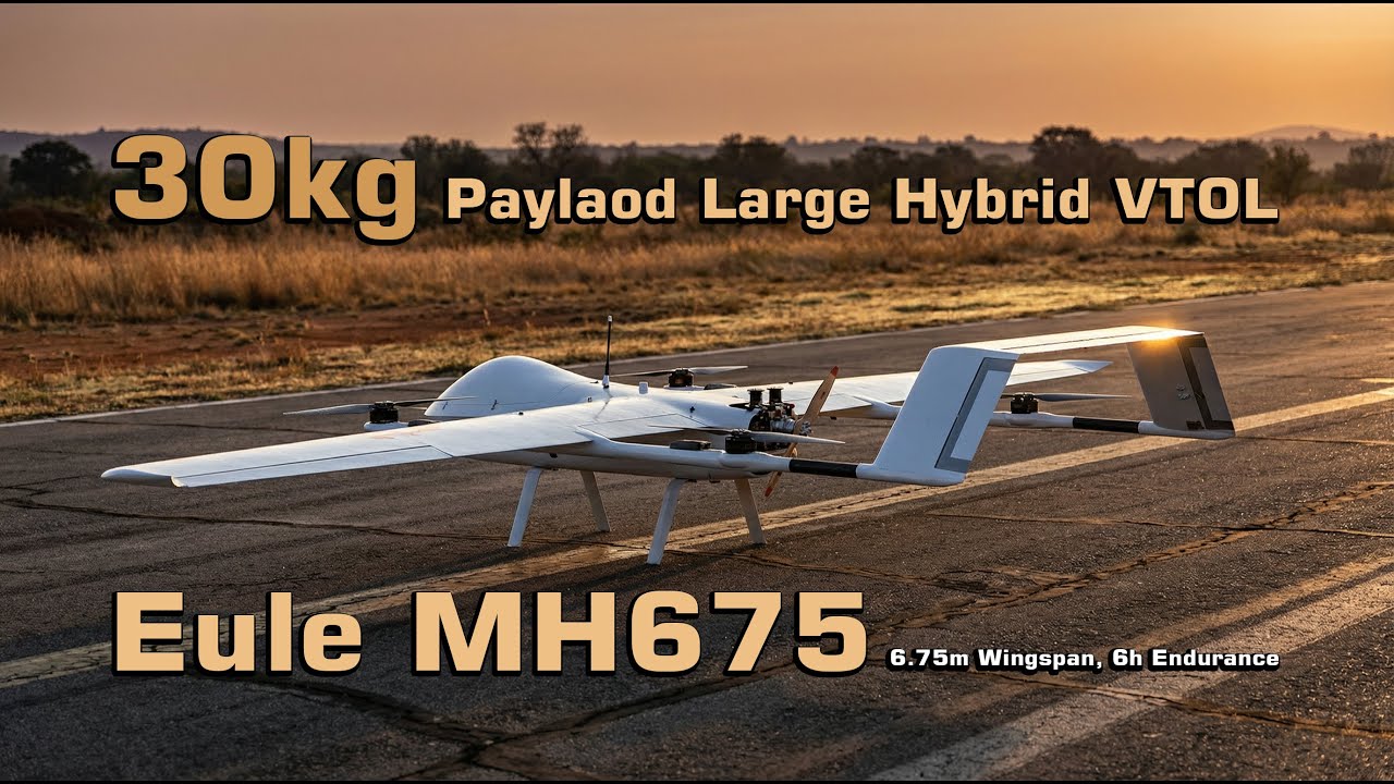 MotioNew Eule MH675 | 30kg heavy lift Hybrid VTOL - YouTube