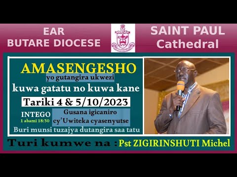 Amasengesho adasanzwe hamwe na Pst ZIGIRINSHUTI Michel kuri EAR Butare ...