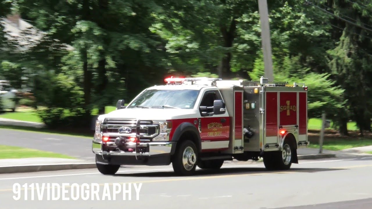 Bedford Fire Department Squad 1 Responding - YouTube