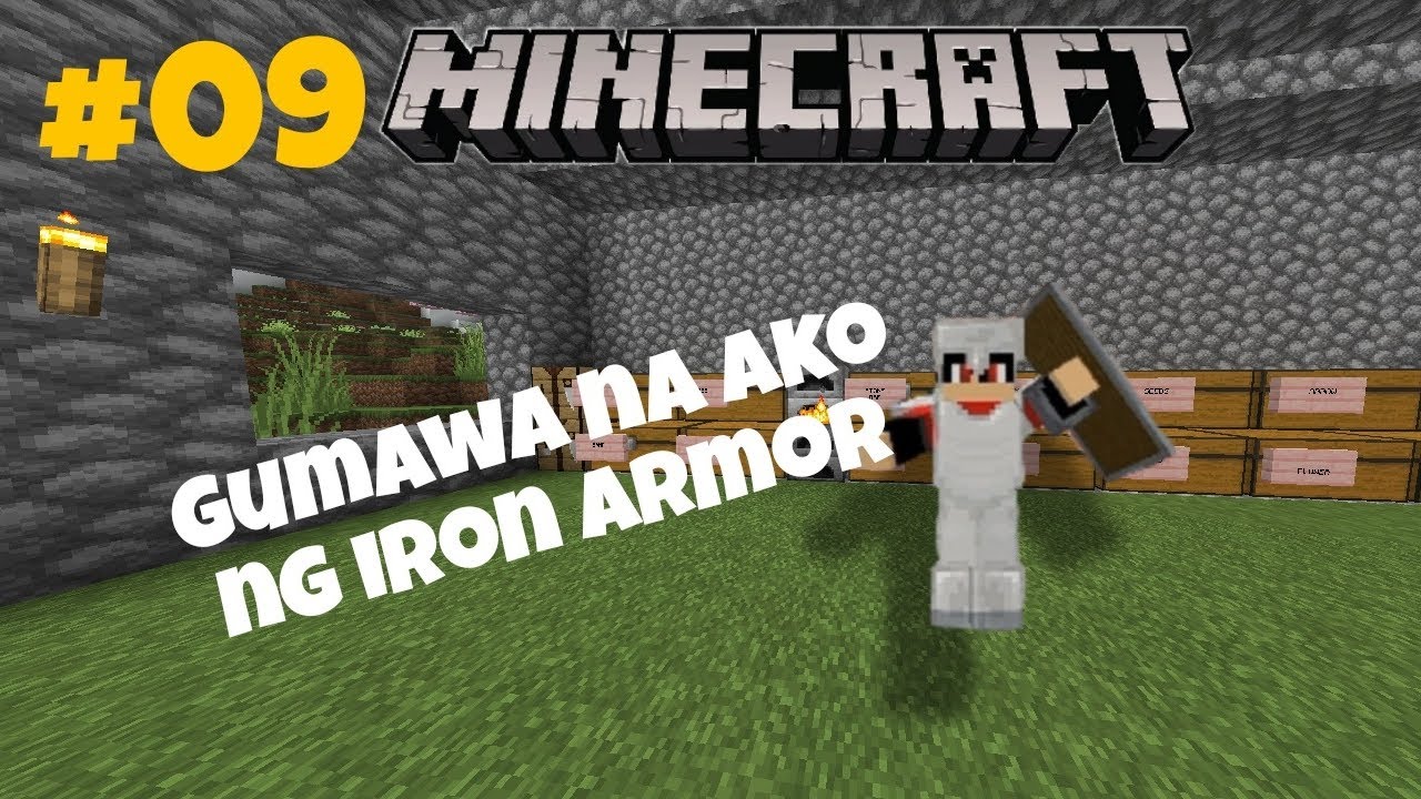 Gumawa na ako ng iron armor: Minecraft Tagalog #09 - YouTube