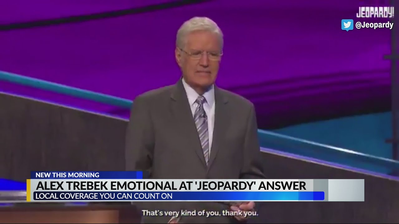 Alex Trebek has touching moment on 'Jeopardy!' - YouTube