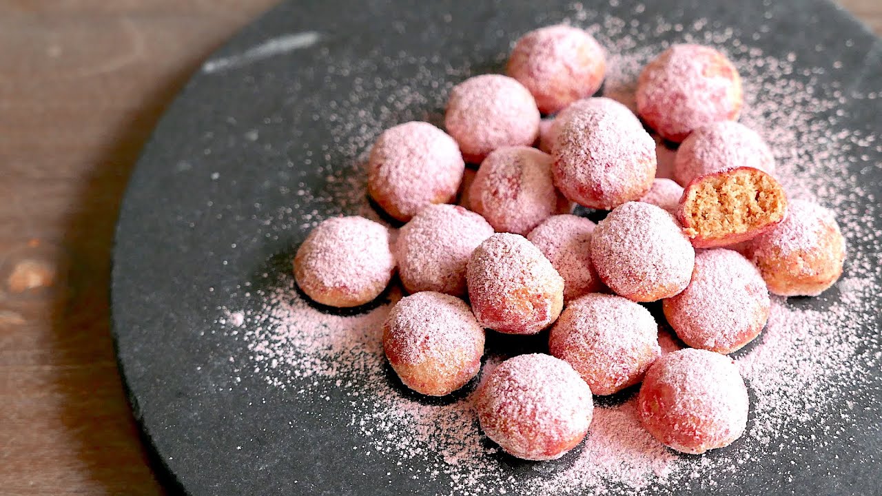 Strawberry Snowball Shortbread Cookie | Japanese Recipe | wa's Kitchen ...