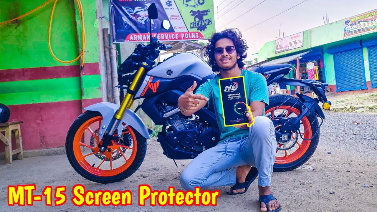 Yamaha MT-15 Screen Protector | Useful Accessories🔥 how to install ...