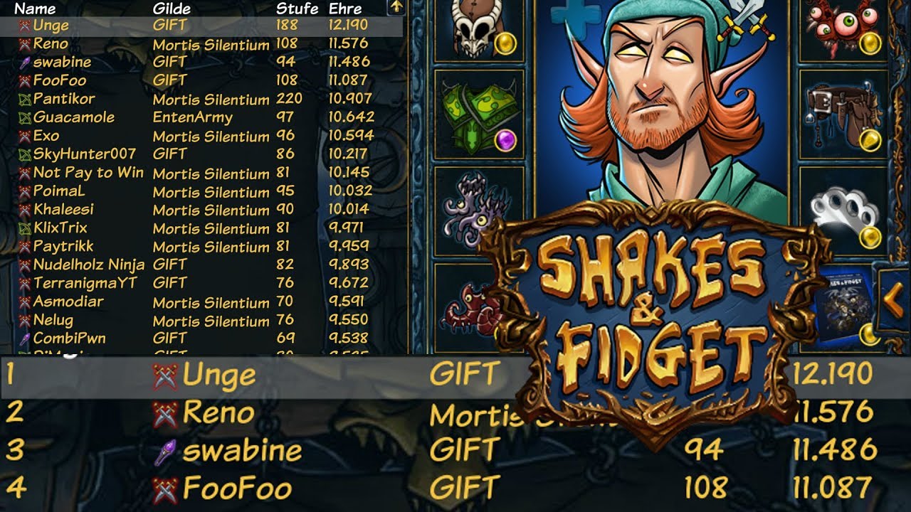 SFGame: Rang 1 ist Gift | Let's Play Shakes & Fidget - YouTube