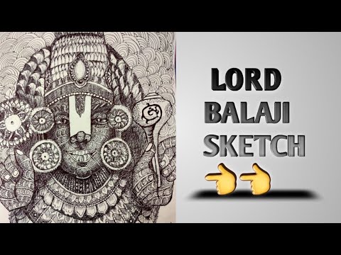 Lord Tirupati Balaji Pen Drawing /Time-lapse - YouTube