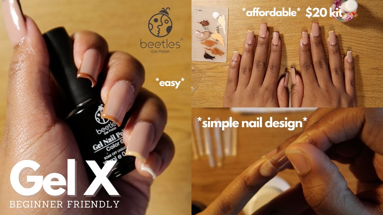 Gel X Nails Tutorial for Beginners | Beetles Kit/$20 Apres Dupe | Long ...