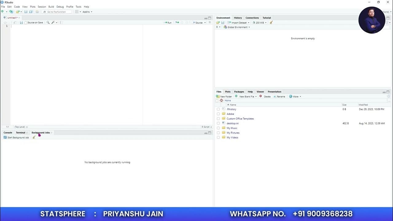 03 Getting Started with R Studio Interface and Basics ｜ BUY FULL COURSE DROP A MSG ON 9009368238 ...