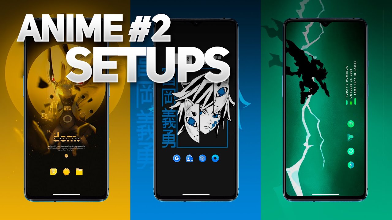 MEJORES Setups de ANIME para ANDROID #2 🐲🔥 - YouTube