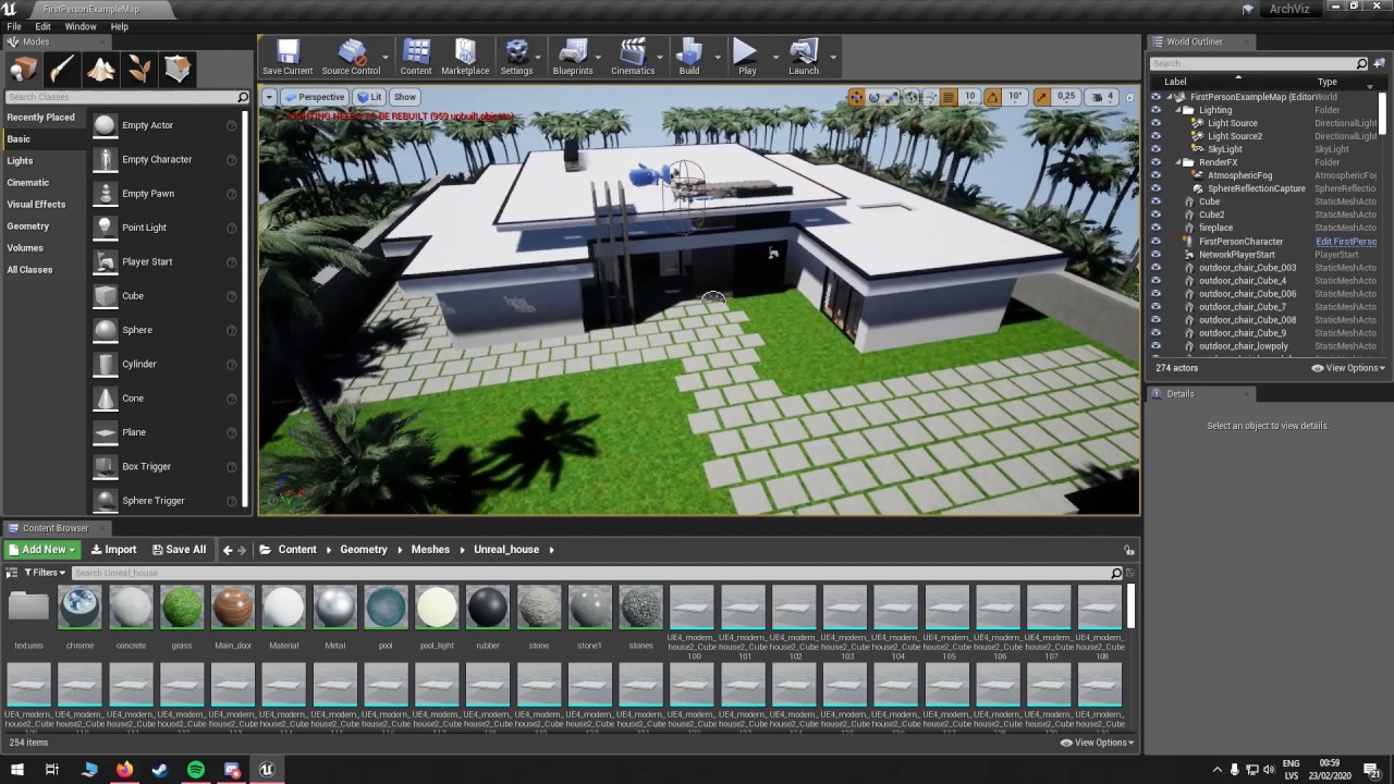 UE4 Modern House Project Update 1 - YouTube
