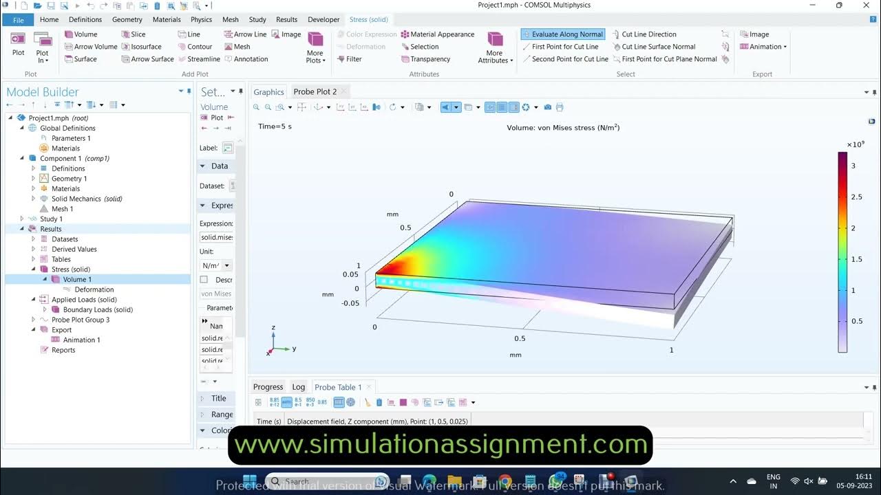 Stress analysis using COMSOL - YouTube