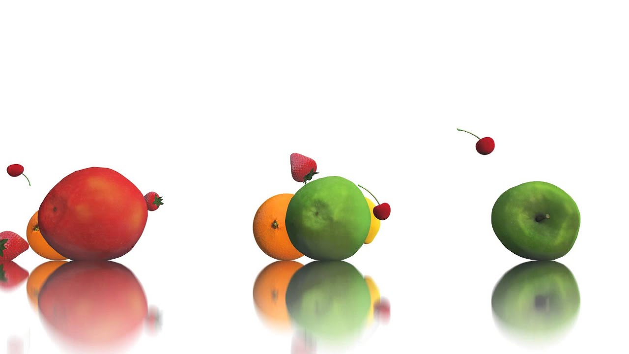Fruits Rolling 3D Animation - YouTube