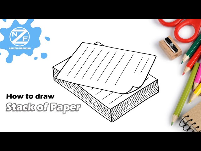 How To Draw A Stack Of Papers
