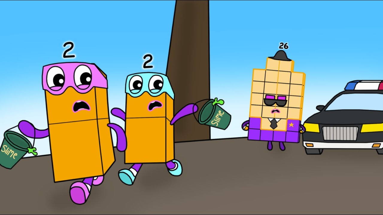 Run, there are police Numberblocks 26 - Numberblocks fanmade coloring ...