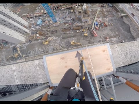 Abseiling 115 feet down the side of the State Street building in Dublin ...