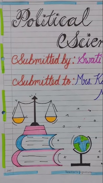 Political Science project file first page decorate - YouTube