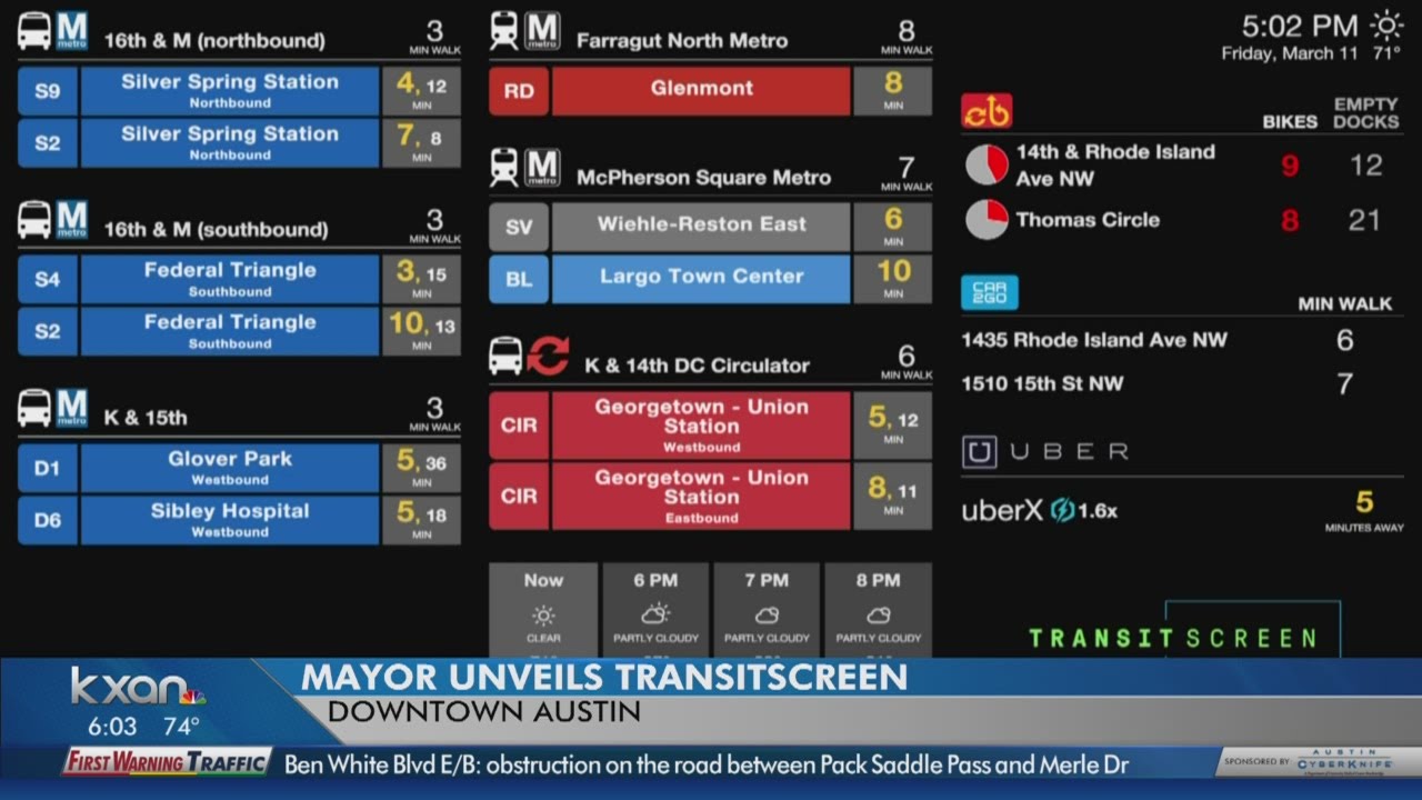 Transit screen will provide real time - YouTube