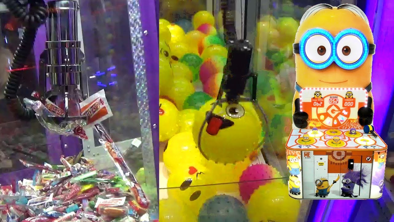 Despicable Me Minion Whacker & Claw Machine Wins! - YouTube