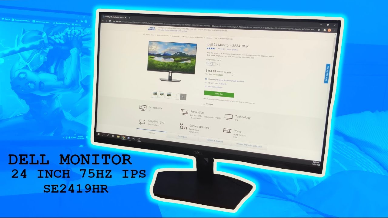 IPS AT THIS PRICE? DELL MONITOR SE2419HR REVIEW! (2020) - YouTube