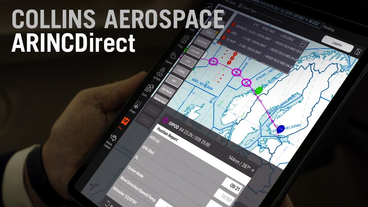 Collins Aerospace - Digital Oceanic Plotting Chart for Pilots - YouTube
