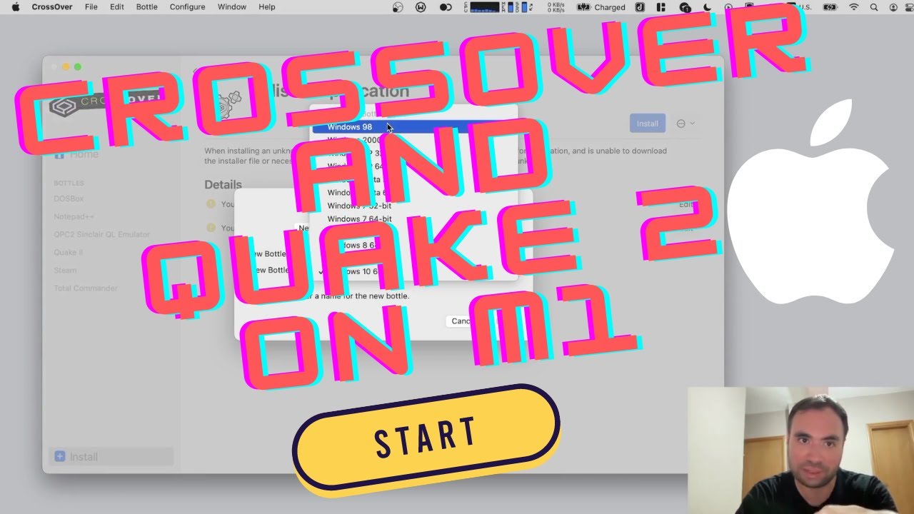 CrossOver 22 on M1 Mac. New UI | Playing Quake 2 - YouTube