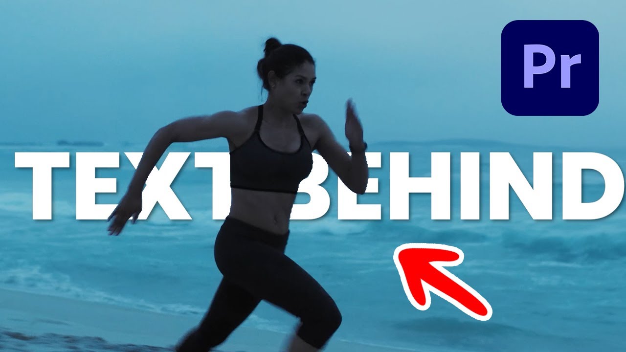 How Tp Add Text Behind Moving Objects In Premiere Pro - YouTube