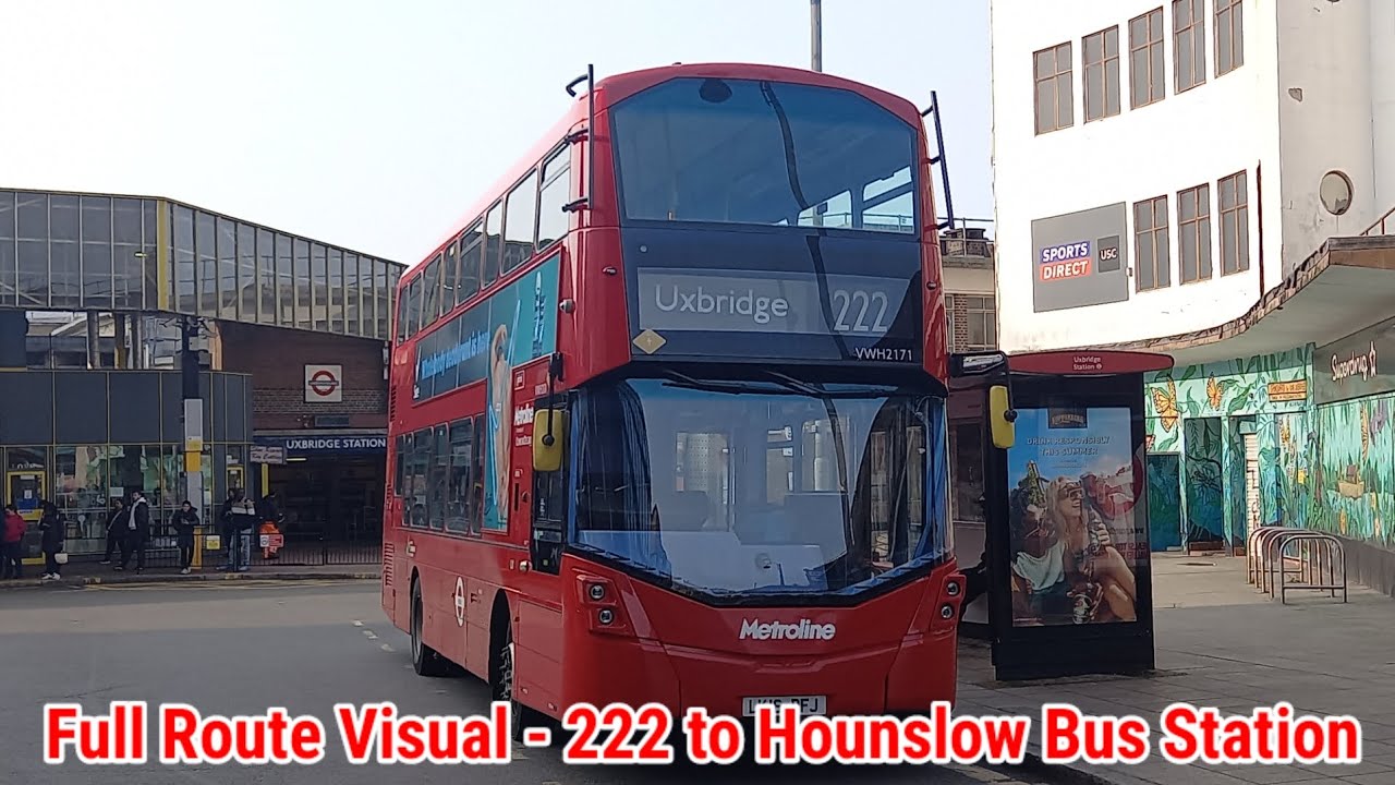 Full Route Visual | London Bus Route 222 - Uxbridge to Hounslow Bus ...