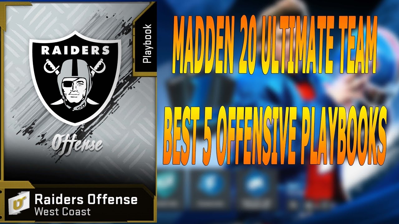 madden 20 ultimate team best 5 offensive playbooks - YouTube