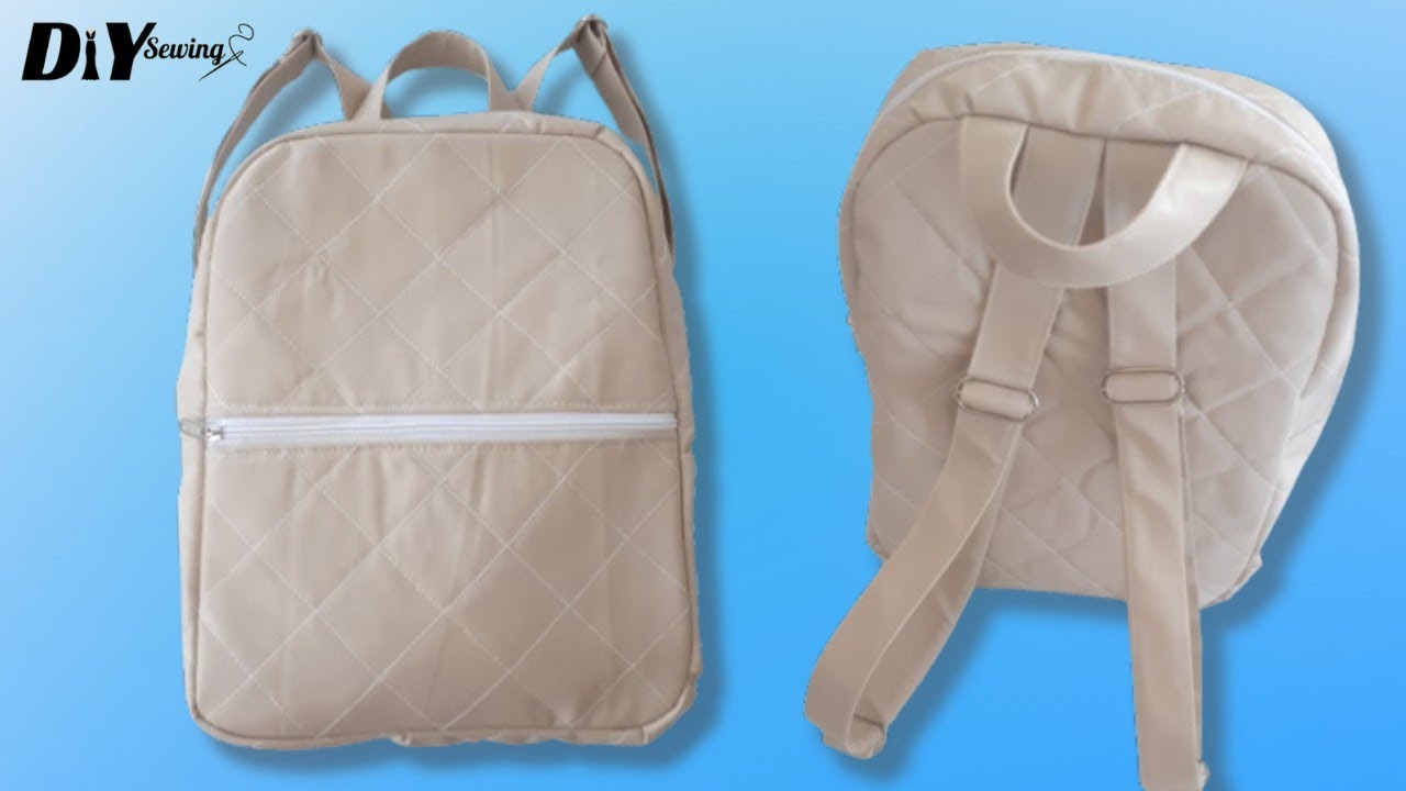 DIY Leather Backpack Cutting and Sewing / DIY Sewing - YouTube