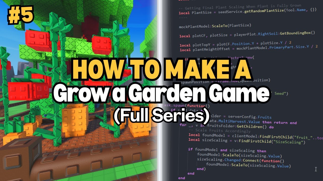 [Part5] Grow a Garden Game | Fruit/Plant Scaling - YouTube
