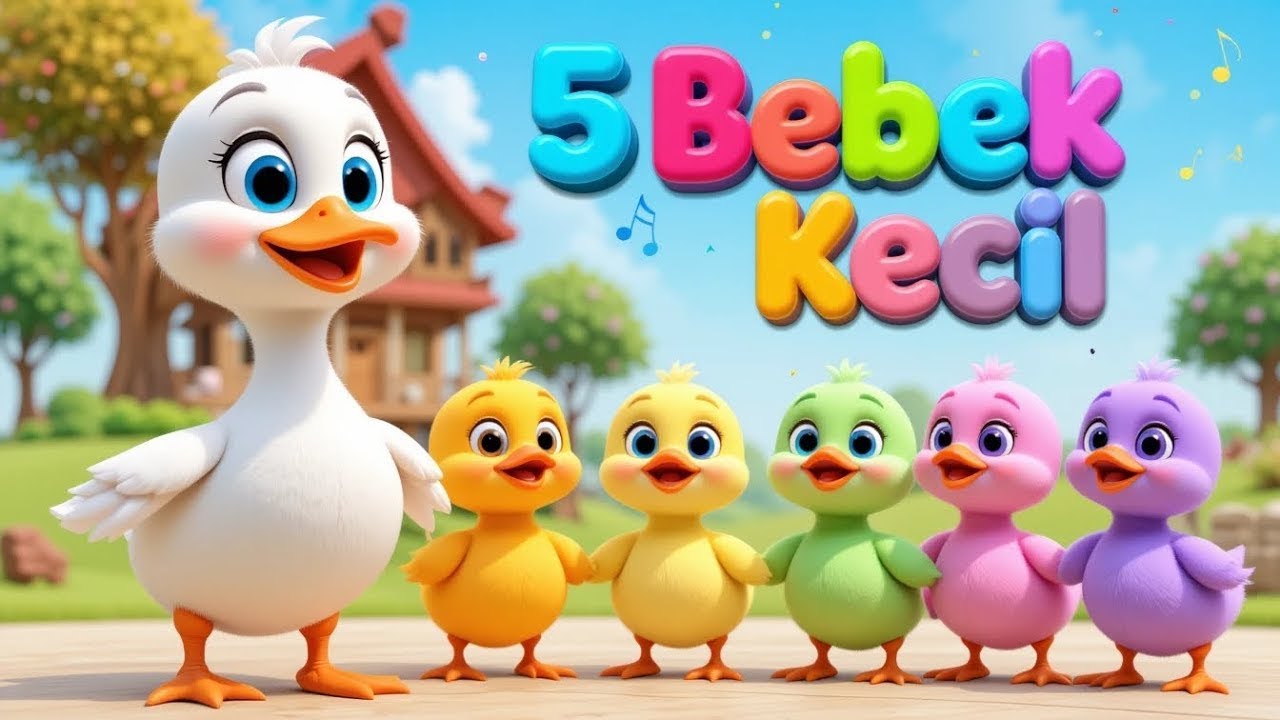 5 BEBEK KECIL BERMAIN | ANAK AYAM PIYIK PIYIK | SUARA HEWAN | CIT CIT ...