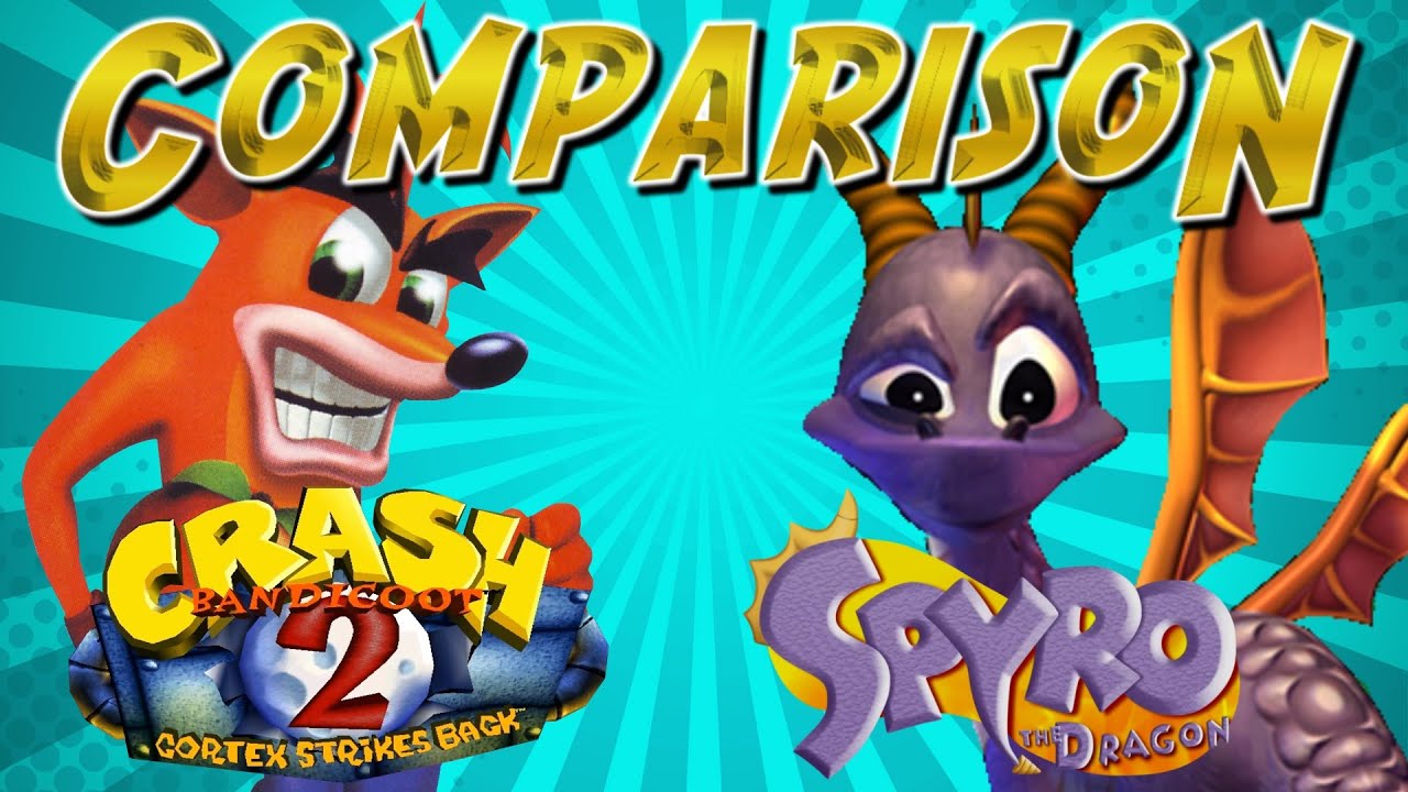 COMPARISON | Crash Bandicoot 2: Cortex Strikes Back vs. Spyro the ...