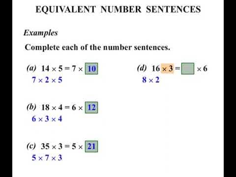 Equivalent Number Sentences. - YouTube