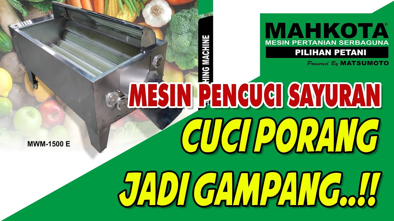 MESIN PENCUCI PORANG, UMBI-UMBIAN DAN SAYURAN #MESINCUCISAYUR # ...