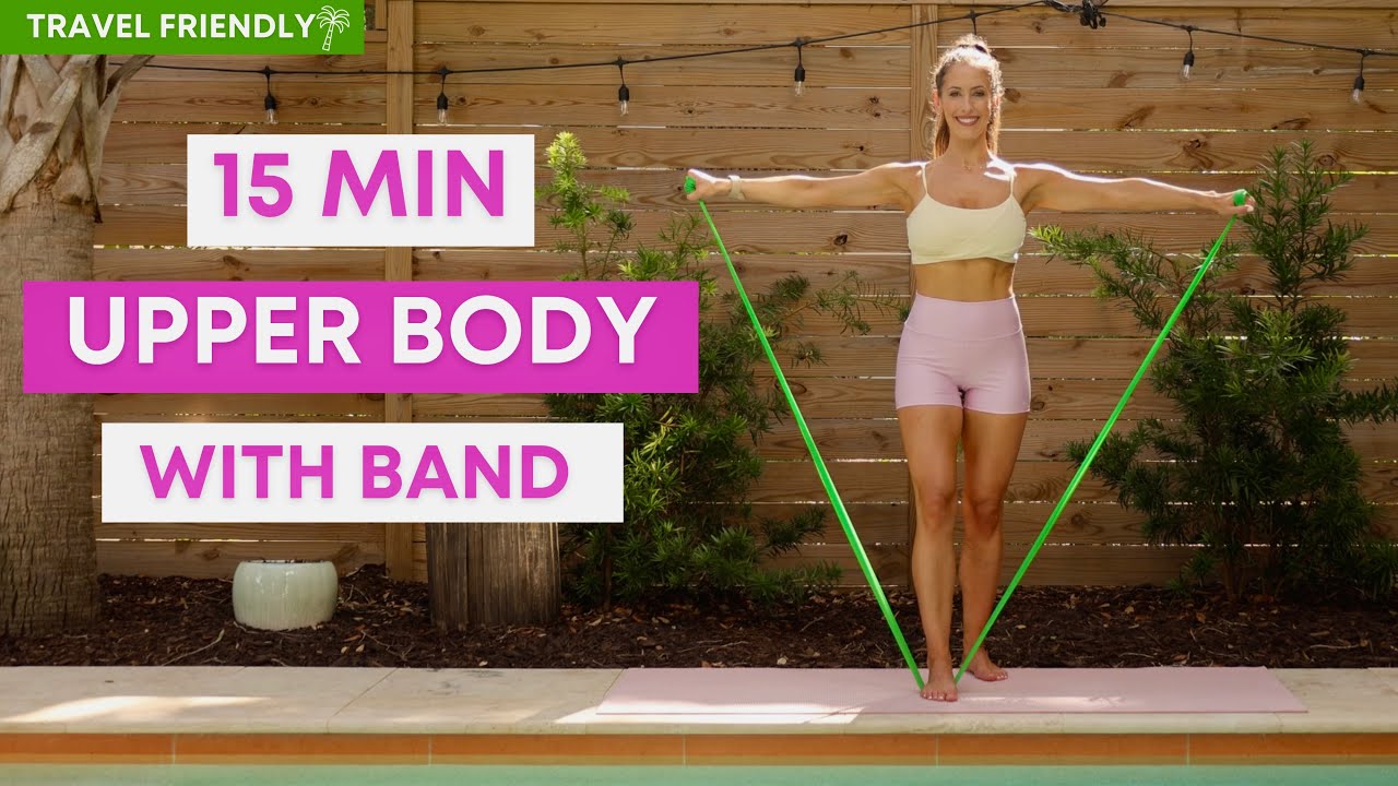 15 min Arm Sculpting Workout with Resistance Band | Travel Friendly ...