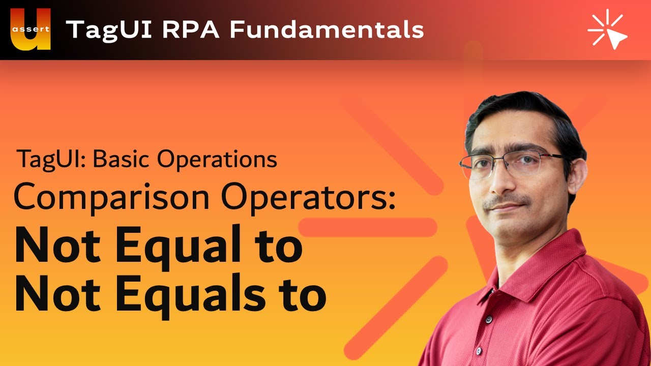 TagUI Comparison Operators Not Equal to or Not Equals to (Integer ...