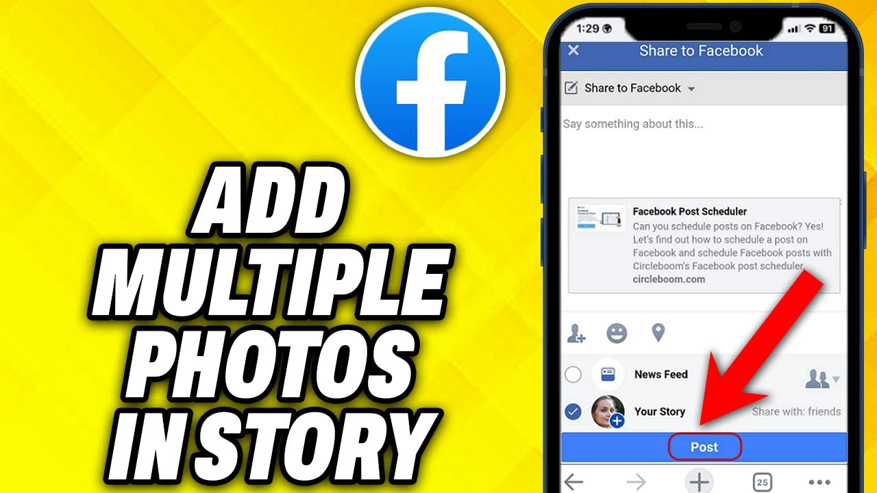 How To Add Multiple Photos in Facebook Story (2024) - YouTube