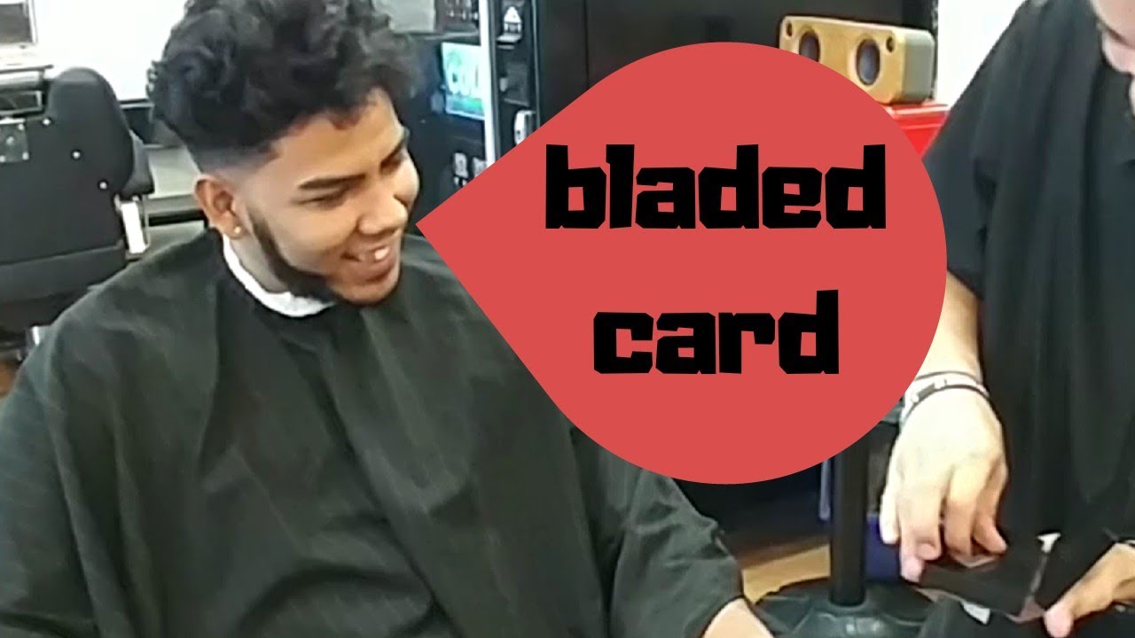 Magic trick with doble edge razor (bladed card 2) - YouTube
