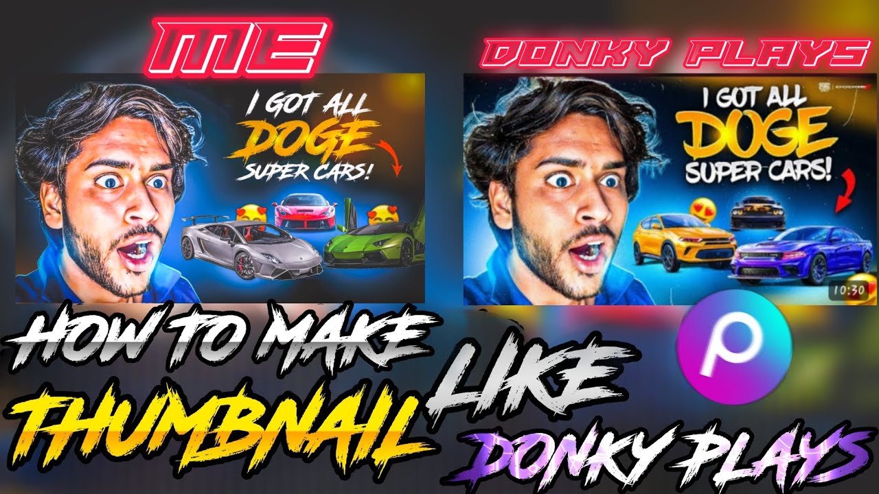 HOW TO MAKE THUMBNAIL LIKE DONKY PLAYS ME VS DONKY PLAYS TEAM ALBO ...