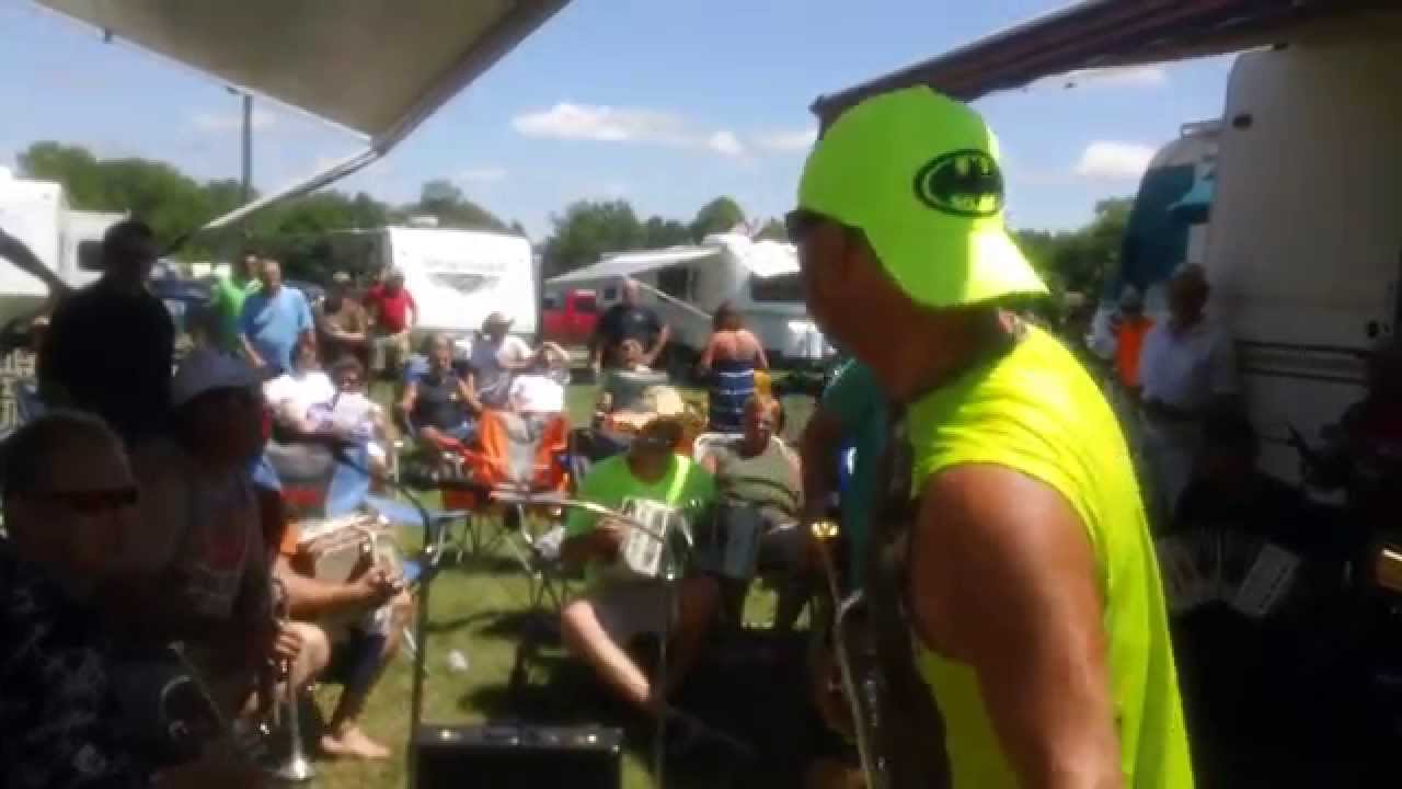 Roger Majeski's jam band plays at the Pulaski Polka Days on 7-17-2015 ...