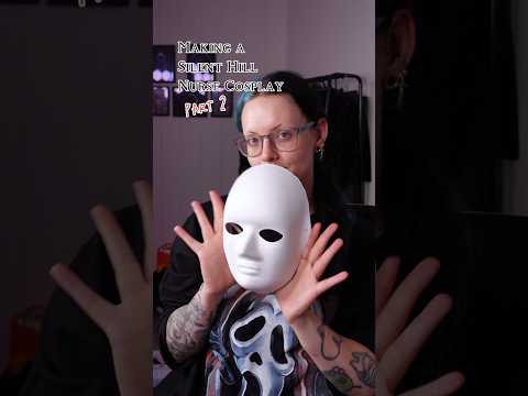 making a SILENT HILL NURSE mask 🎭 #makeup #cosplay #diy #silenthill #halloween