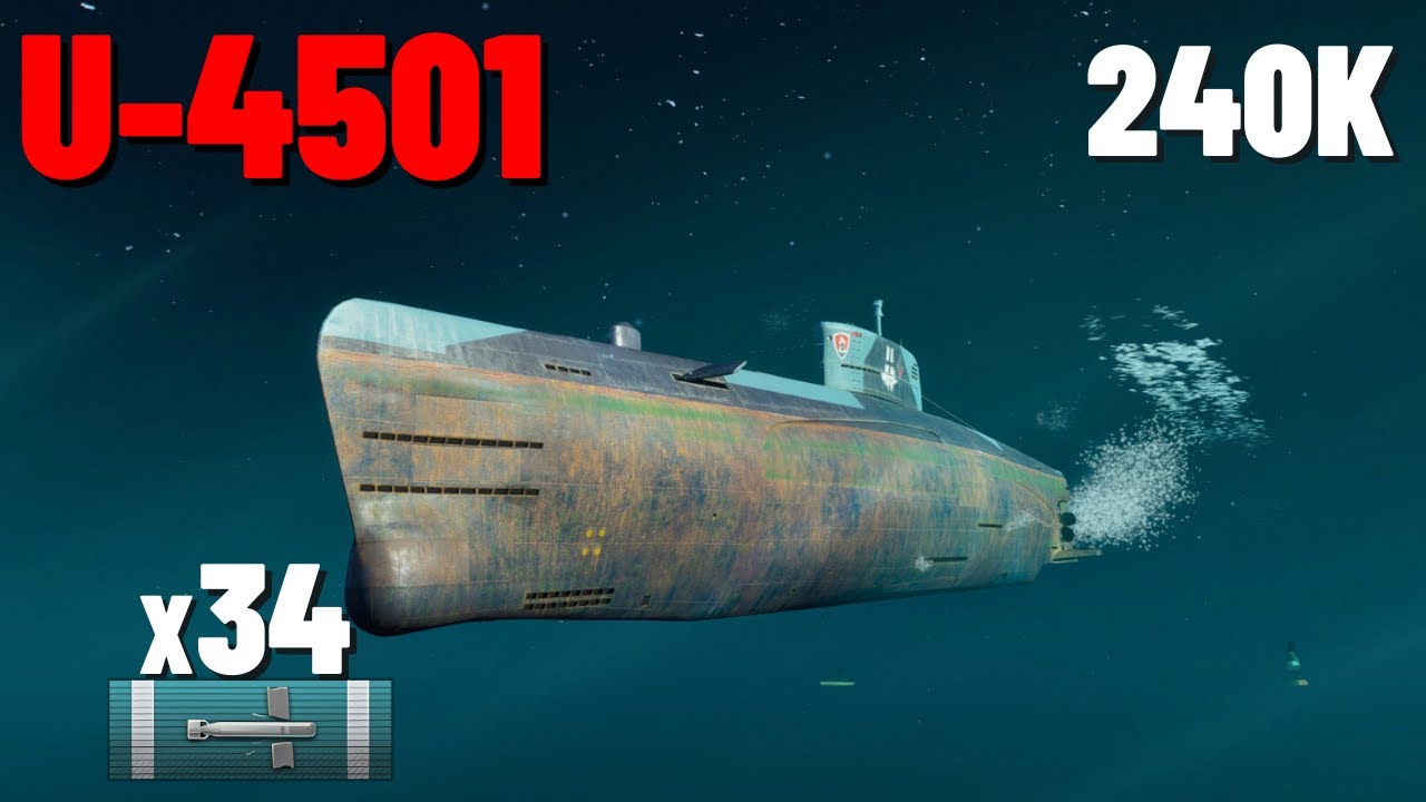 Submarine U-4501 - Cruising at 35 Knots Underwater - YouTube