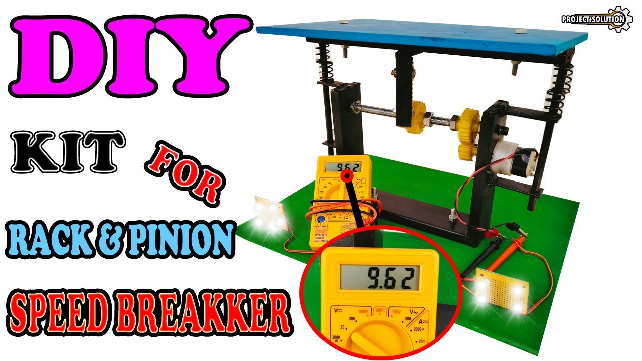 DIY KIT FOR RACK & PINION SPEED BREAKER || MINOR MECHANICAL PROJECT ...