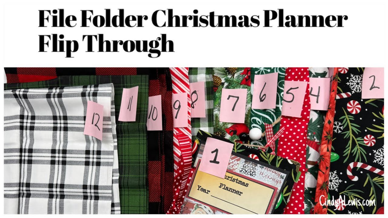 File Folder Christmas Planner Flip Through - YouTube