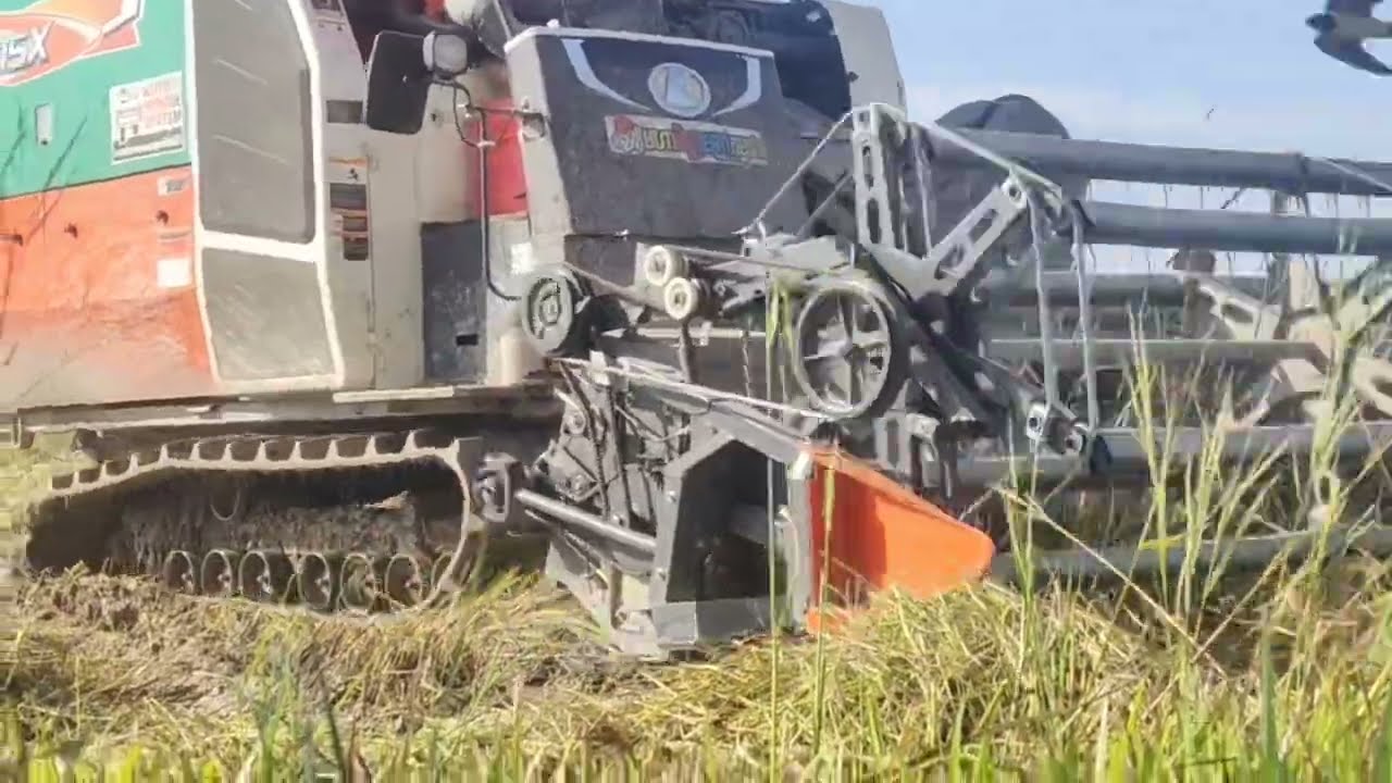 Rice Harvesting Machine - YouTube