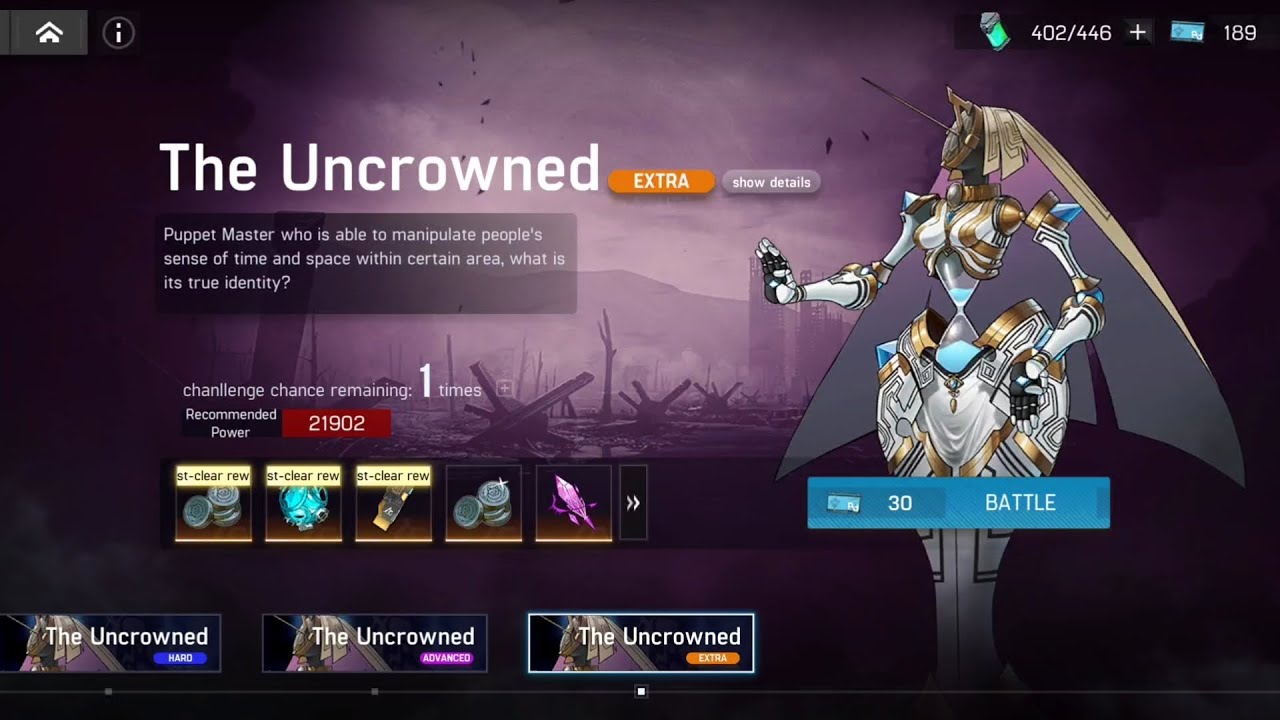 [Artery Gear : Fusion] Clear Boss The Uncrowned Extra Mode - YouTube
