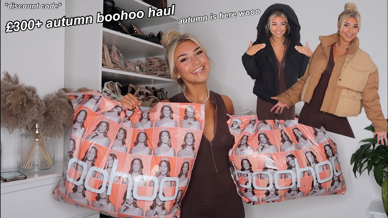 HUGE autumn boohoo try on haul eeee | ad - YouTube