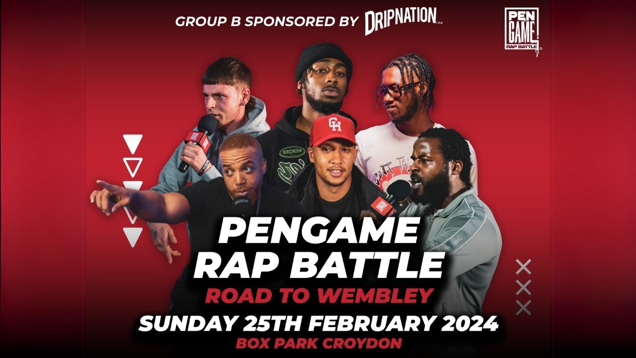 ROAD TO WEMBLEY - GROUP B | PenGame Rap Battle Tournament 2024 - YouTube